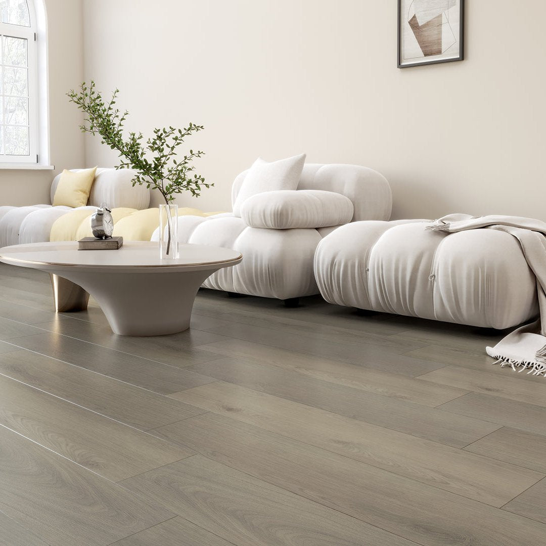 Frosted Grey Oak 8mm Hybrid Flooring- $37.90m2 – Eastern Flooring Centre